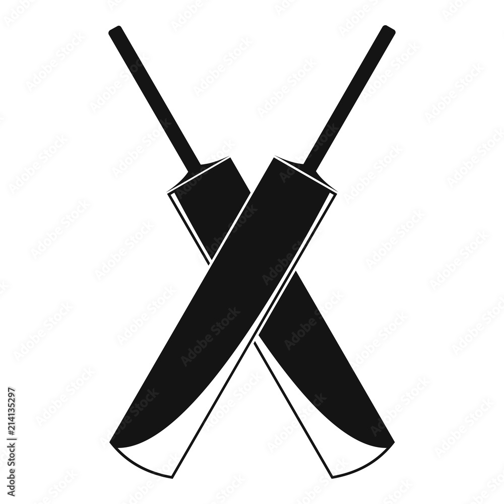 Cricket crossed pad logo. Simple illustration of cricket crossed pad ...