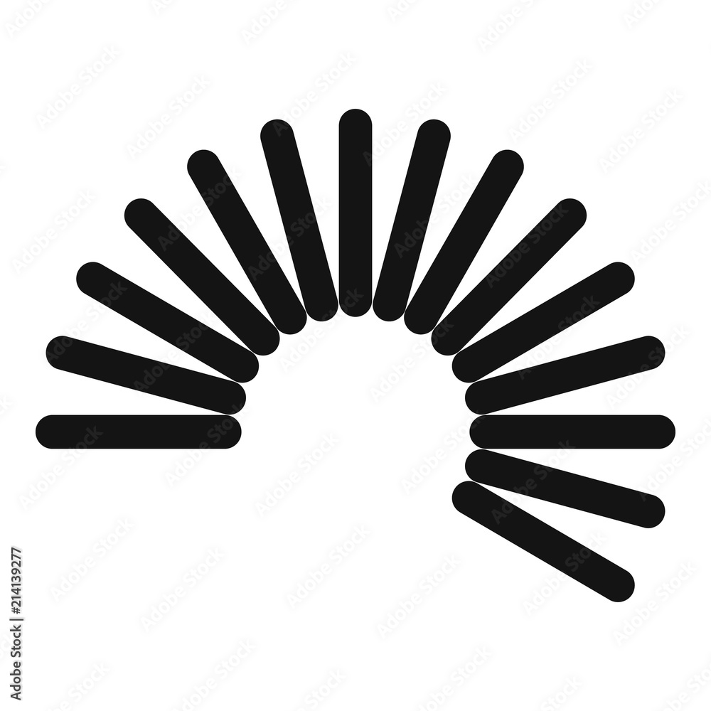 Flexible wire coil icon. Simple illustration of flexible wire coil ...