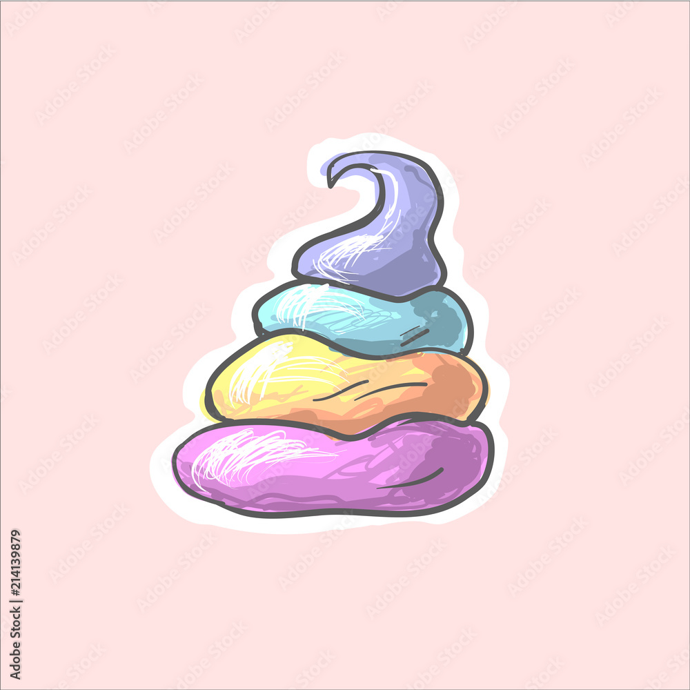Rainbow unicorn poop. Magical fairy animal turd. Shit magic beast ...