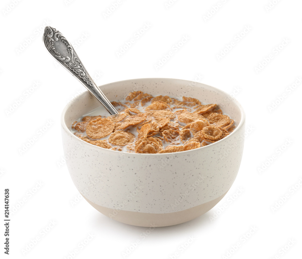 Cereal With Milk In Bowl