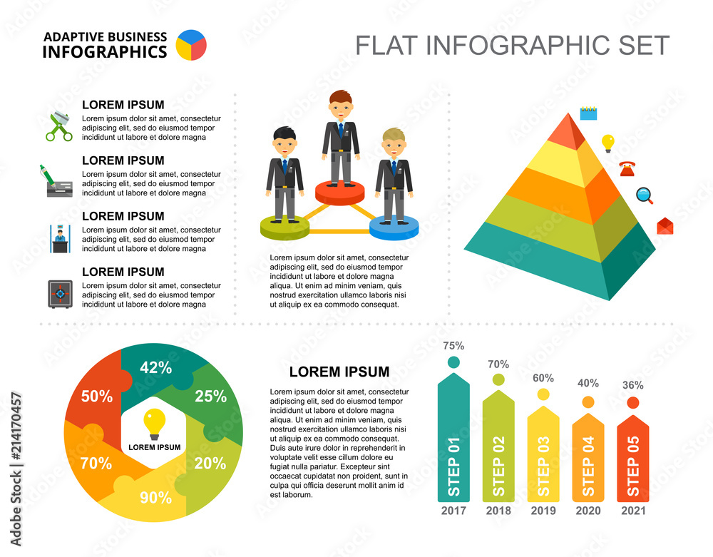 Company project percentage charts template for presentation. Vector ...
