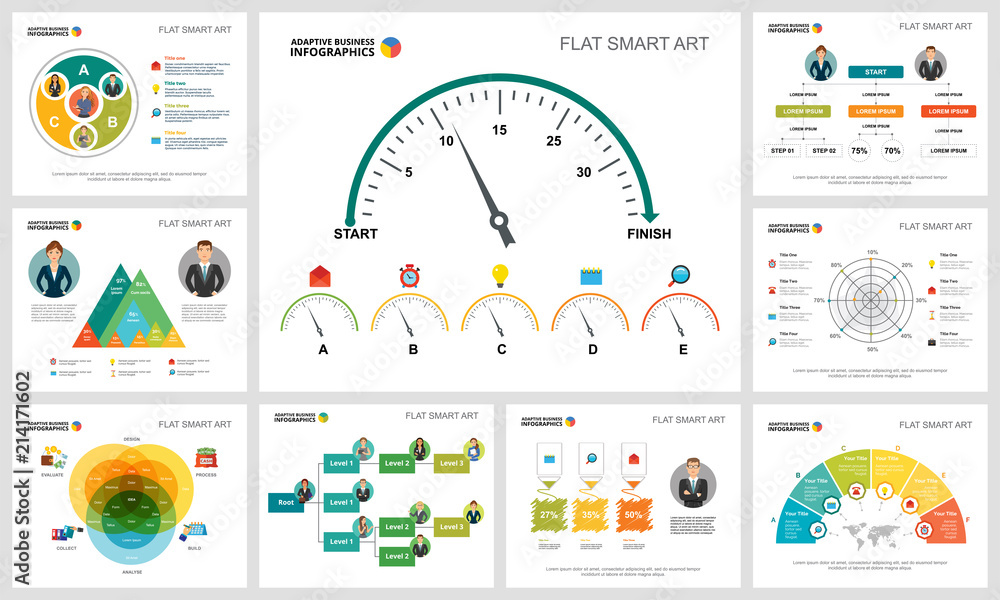 Colorful statistics or logistics concept infographic charts set ...