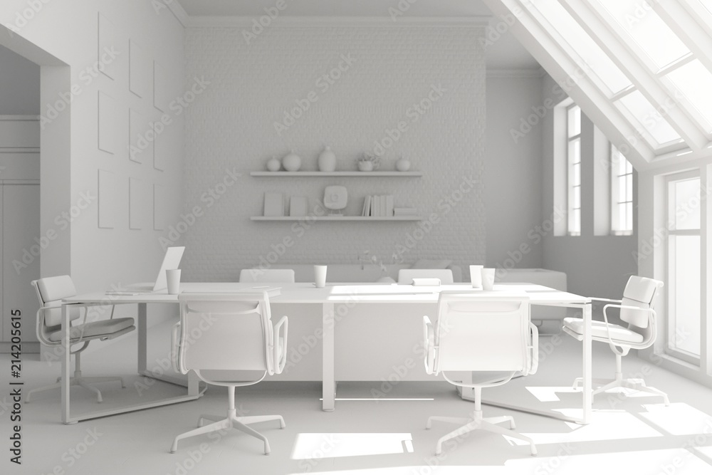 Model of conference room interior design. 3d rendering Stock ...