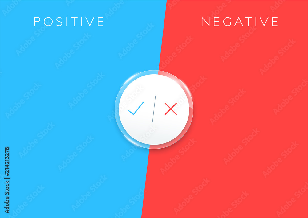2 Step Positive Negative List Infographic Colorful Stock Vector | Adobe ...