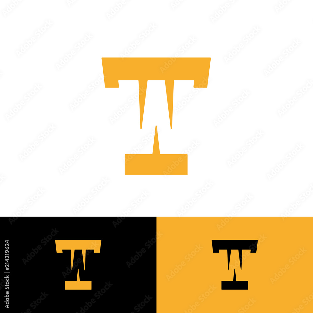 T and W monogram. T letter and W letter logo. Flat style monogram ...