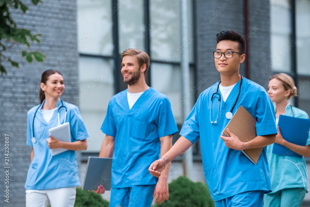 Medical Students Walking