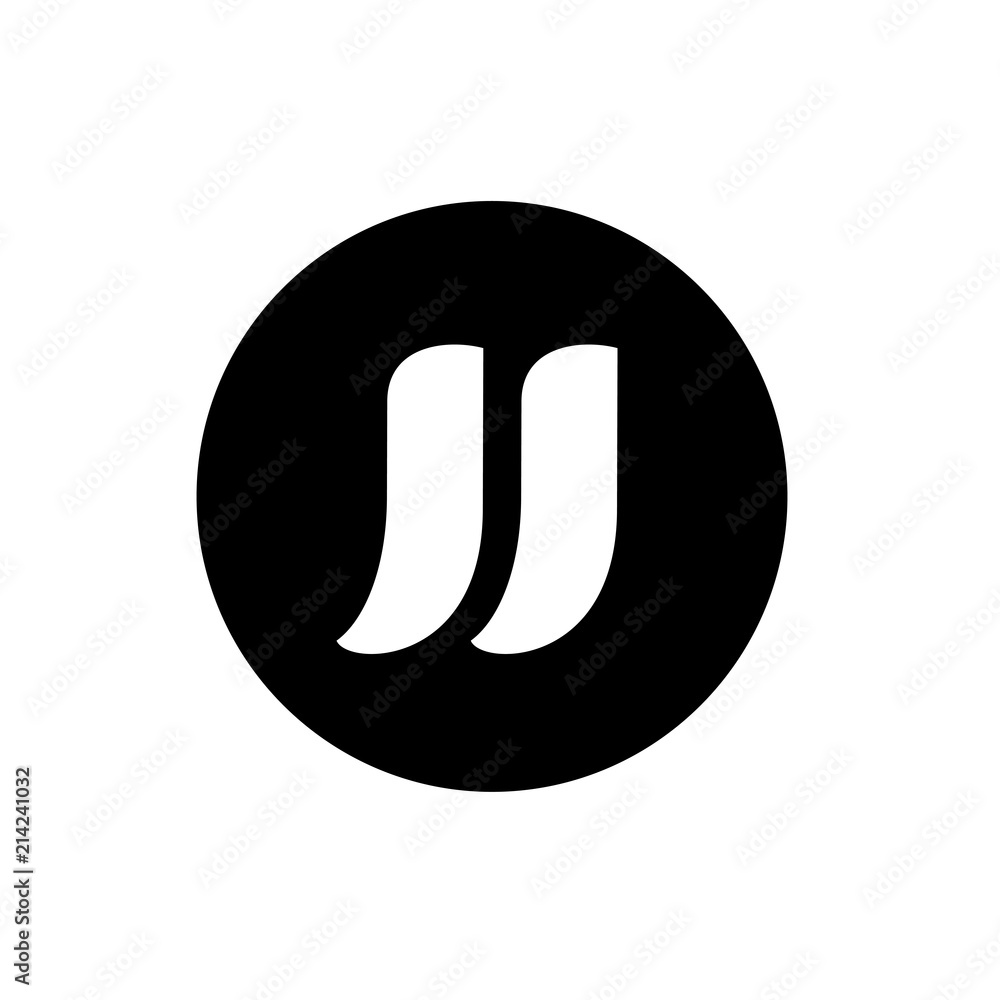Letter JJ Logo Design, Logo Template and Icon, Initial Alphabet JJ ...