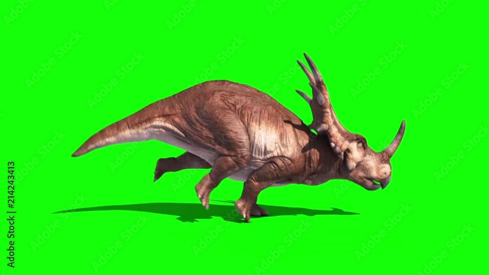Styracosaurus Triceratops Run Side Static Loop Dinosaurs Jurassic Green ...