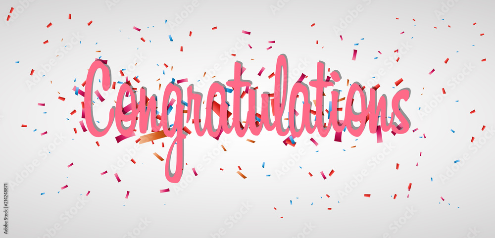Congratulations banner , isolated on transparent background Stock ...