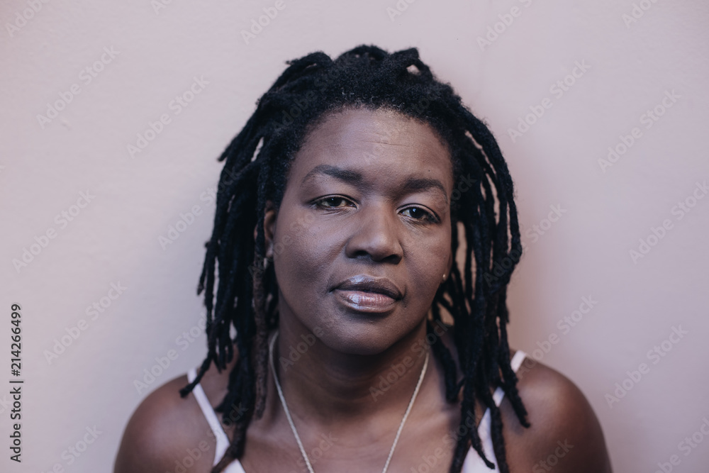 Portrait of serious woman Stock Photo | Adobe Stock