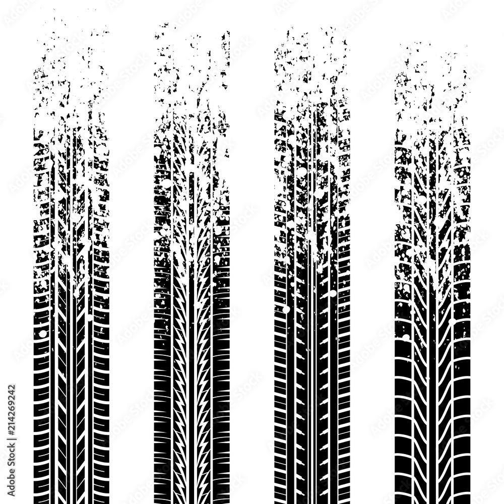 Grunge Tire Tread Vector
