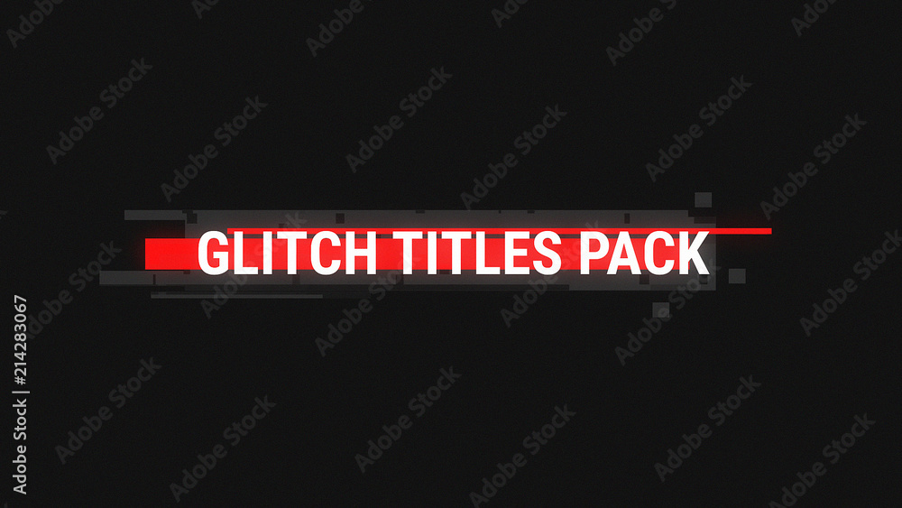 Static Glitch Titles Stock Template | Adobe Stock