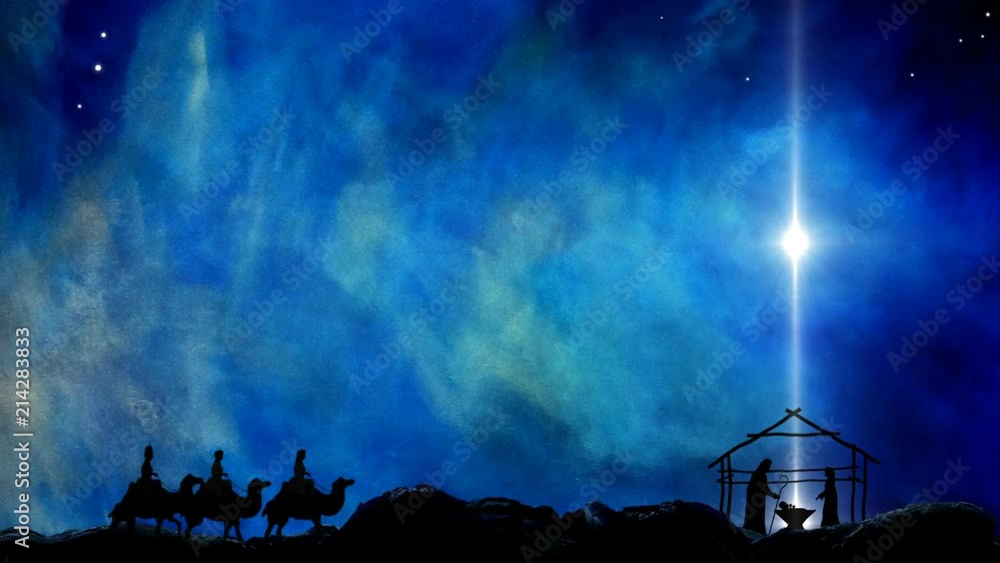 Nativity of Jesus Star Of Bethlehem Stock Video | Adobe Stock