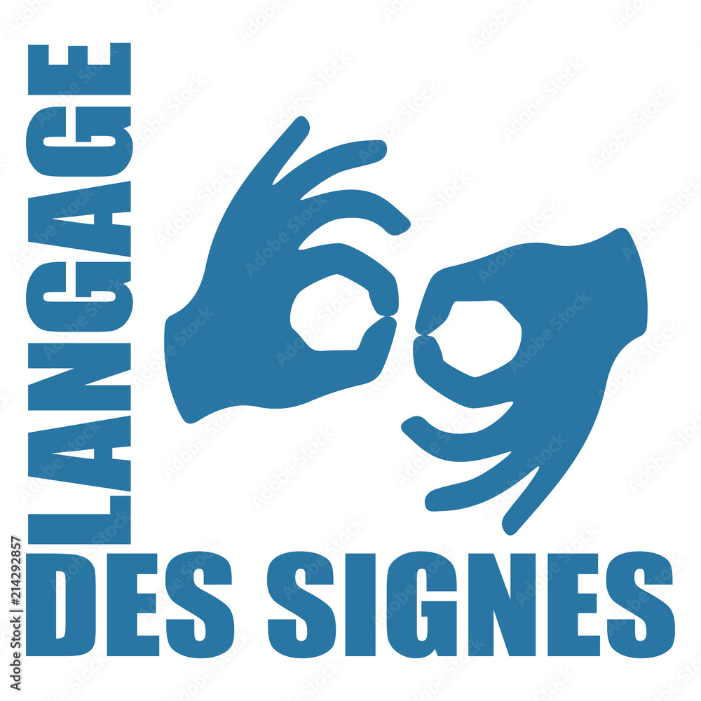 Logo langage des signes. Stock Vector | Adobe Stock