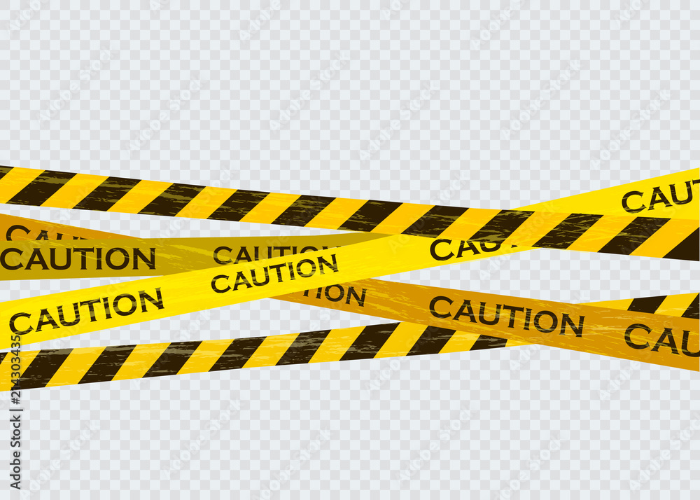 Caution lines isolated. Warning tapes. Danger signs. Stock Vector ...