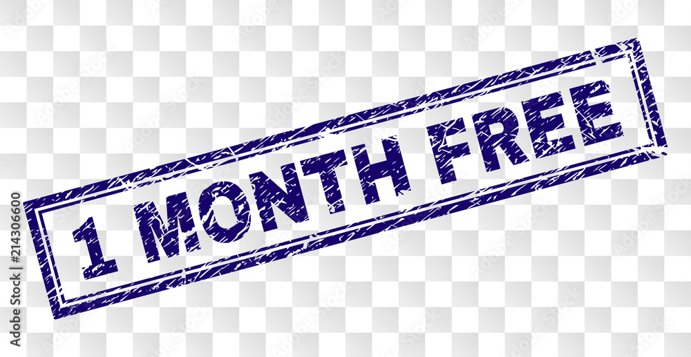 1 MONTH FREE stamp seal print with rubber print style and double framed ...