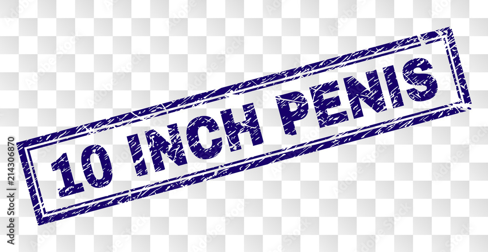 10 INCH PENIS stamp seal watermark with rubber print style and double ...