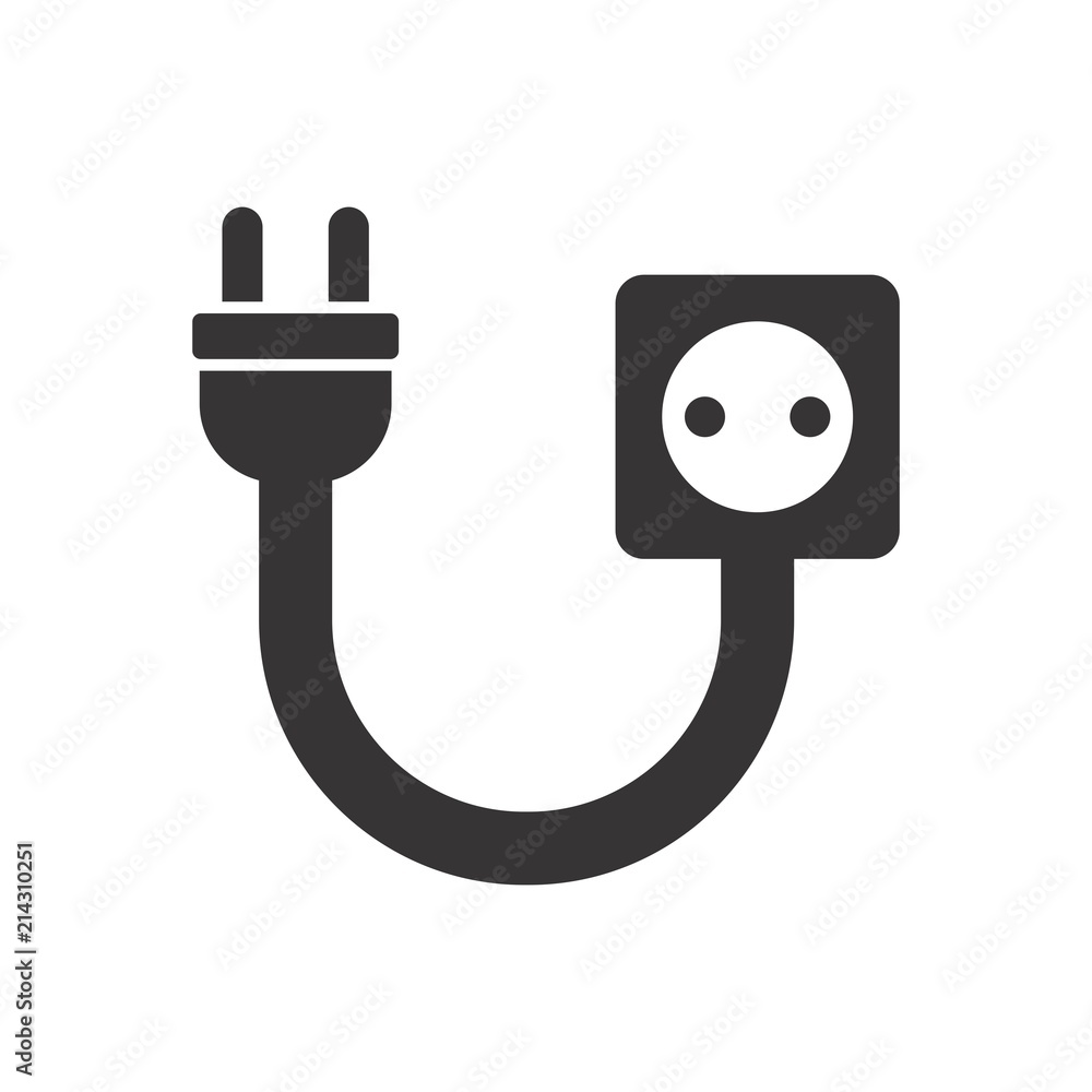 Electric logo. Power icon. Plug in symbol. Vector eps 08. Stock Vector ...