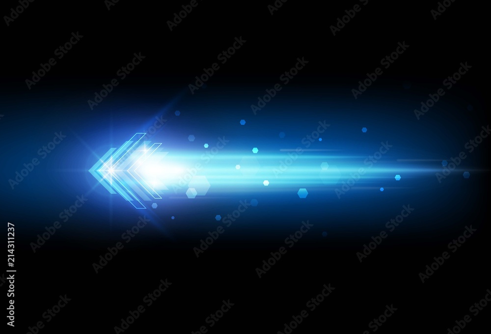 Abstract speed movement blue arrows technology communicate background ...