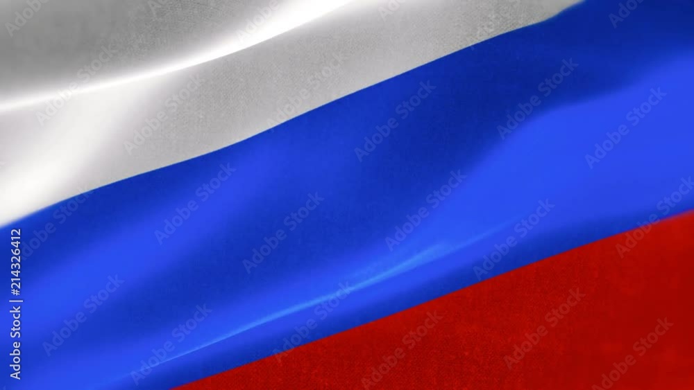 4k Highly Detailed Emblem of Russia. Angled view of a realistic Ultra ...