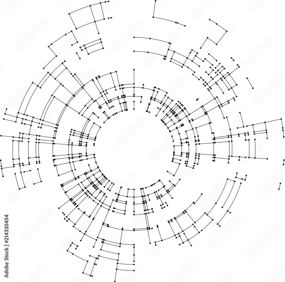 Connecting Lines And Dots On White Background Abstract Network Connection Design Concept