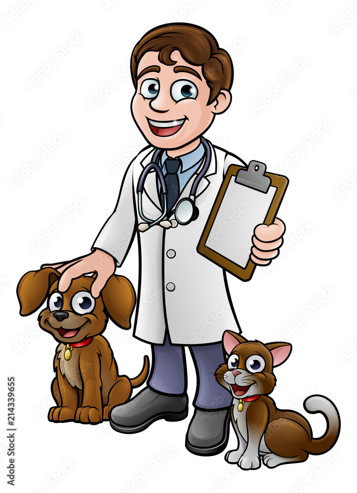 Vet Cartoon Character Stock Vector | Adobe Stock