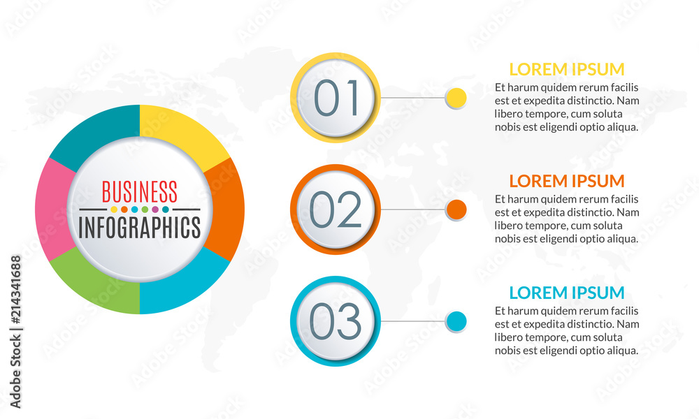 3 steps infographic design. Template for diagram, graph and chart ...