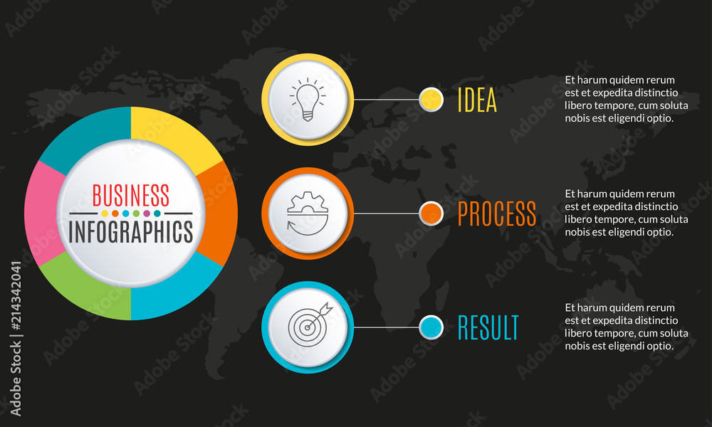 3 steps infographic design. Template for diagram, graph and chart ...