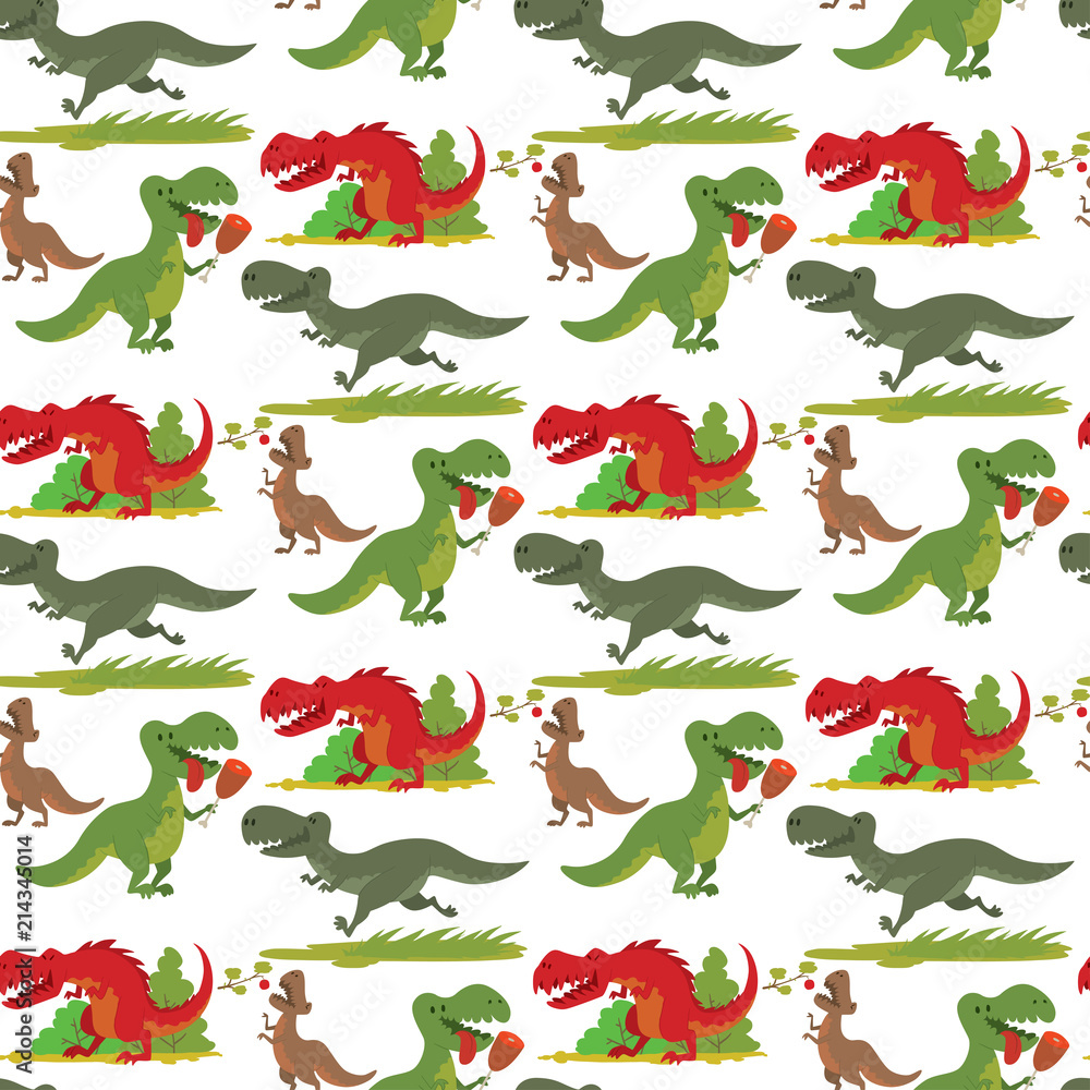 Dinosaurs vector dino animal tyrannosaurus t-rex danger creature force ...