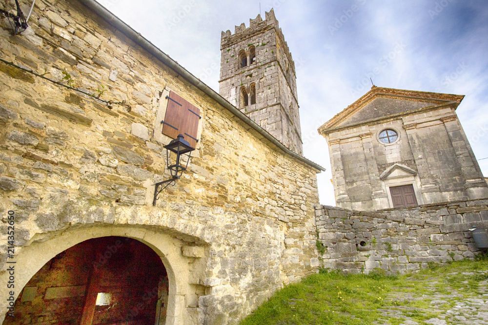 Hum, smallest town in the world, landscape Stock Photo | Adobe Stock