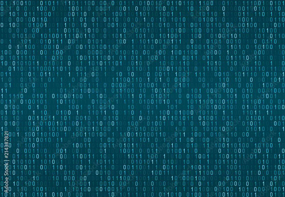 Binary computer code seamless pattern. Matrix background with digits 1.0. Vector illustration ...