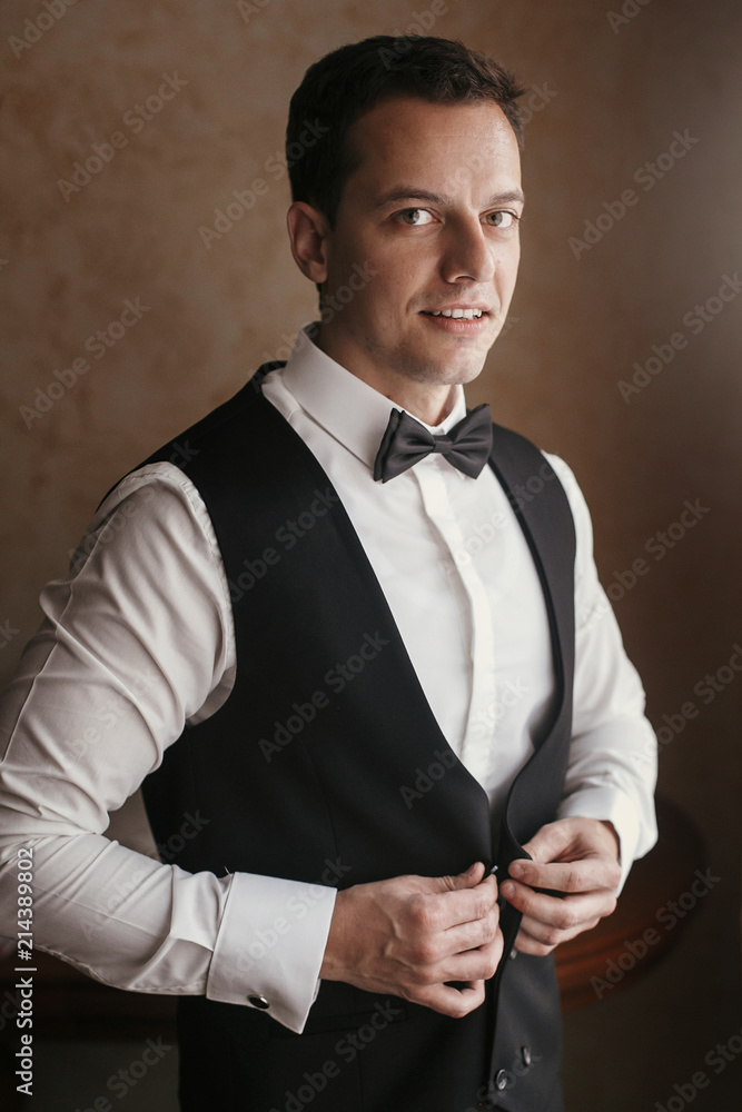 Man Getting Ready In The Morning