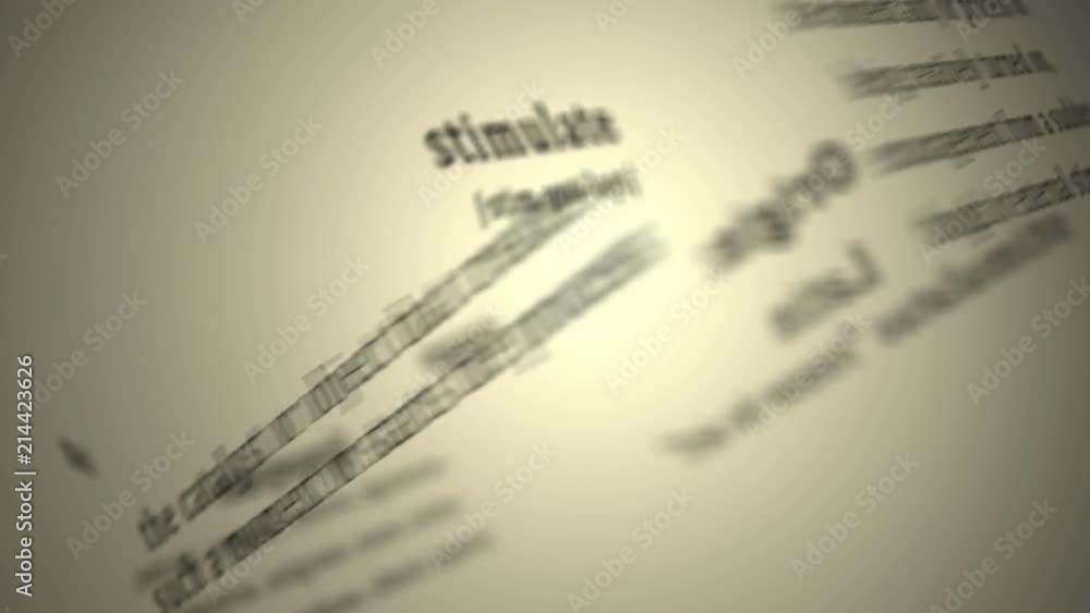 Definition: Stimulate Stock Video | Adobe Stock