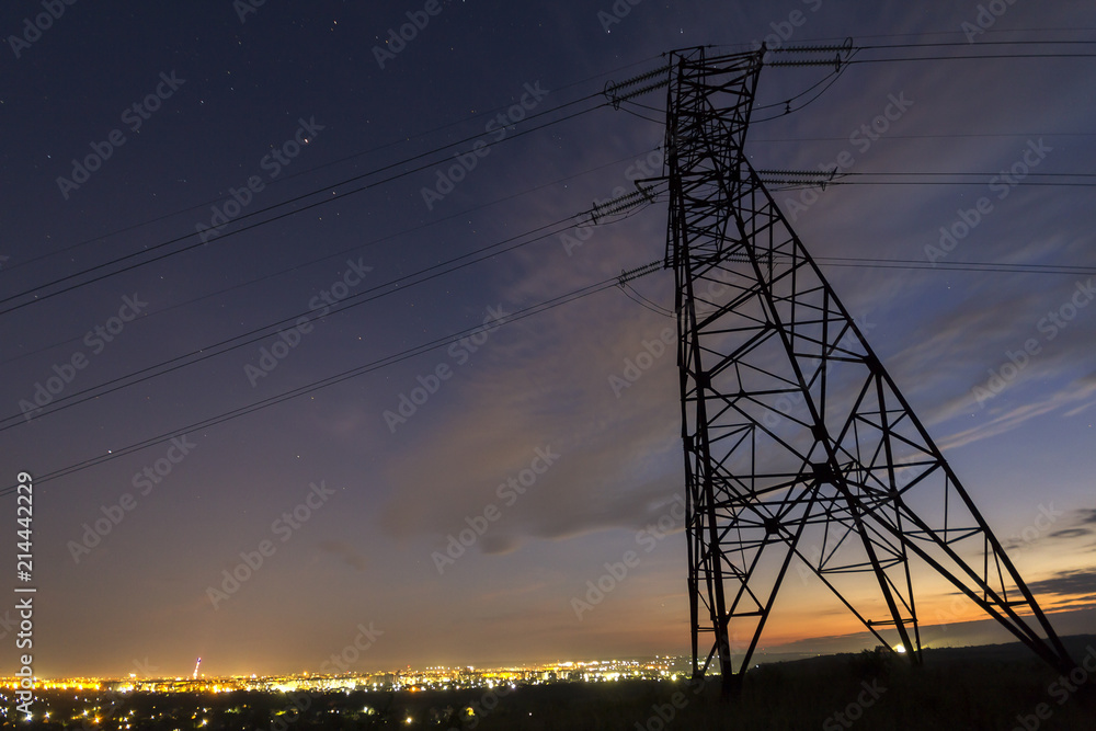 Transmission and long distance distribution of electricity concept ...