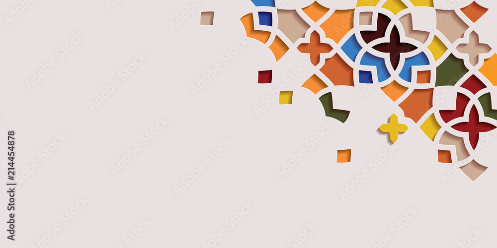 Arabic arabesque design greeting card for Ramadan Kareem.Islamic ...