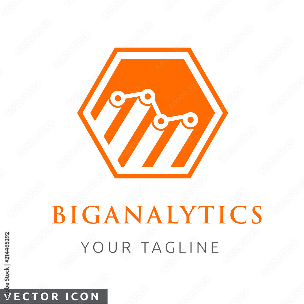 Polygon Analytics Vector Logo/Icon, color on white Stock Vector | Adobe ...