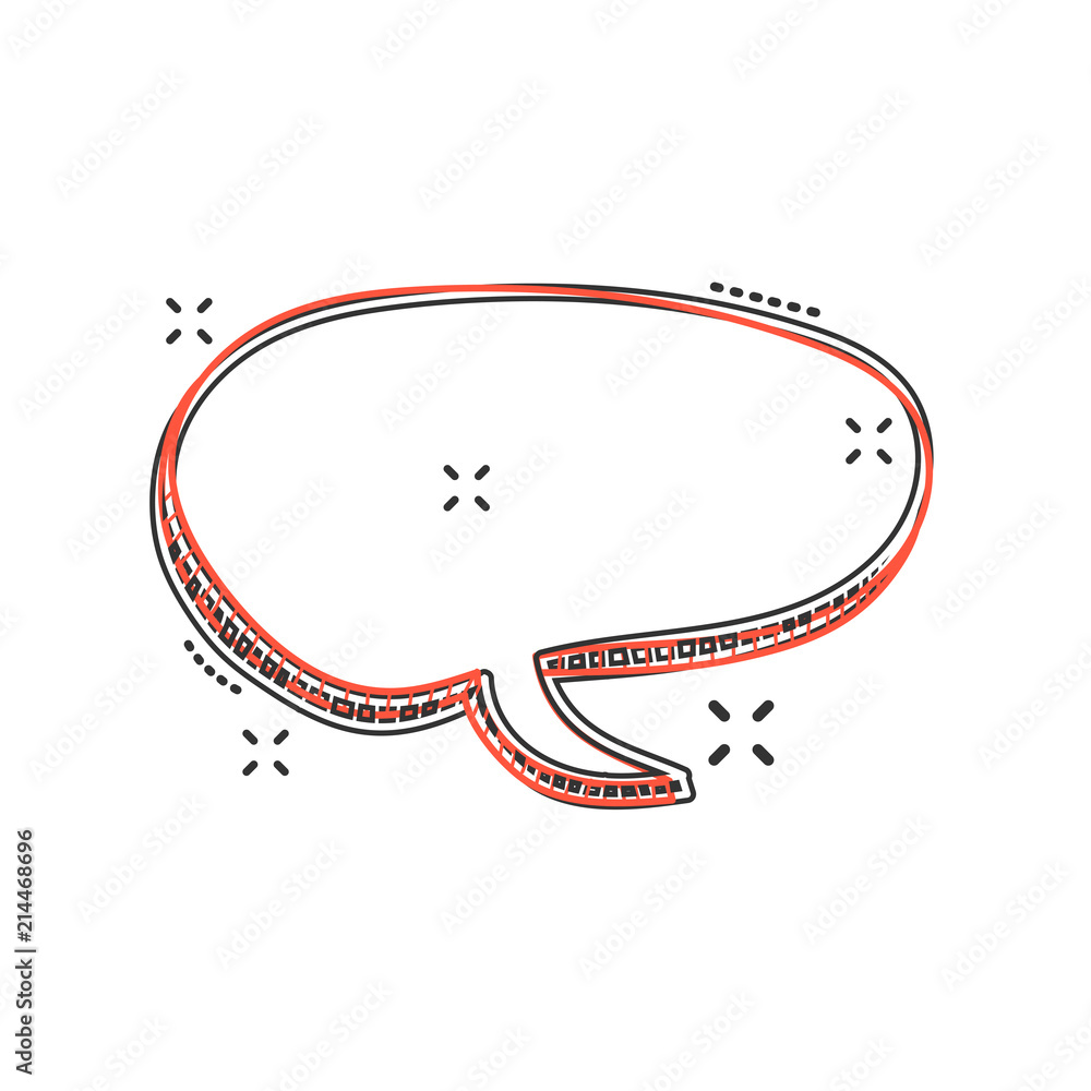 Vector cartoon speech bubble icon in comic style. Hand drawn speech ...