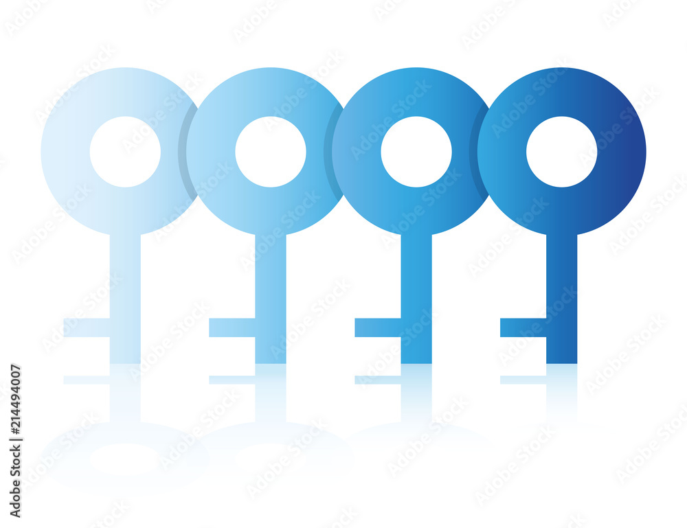 key shape business process diagram, infographics options template Stock ...