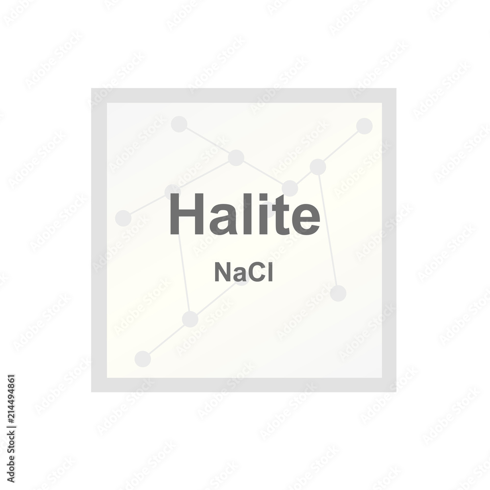 Vector symbol of Halite mineral (Nacl) - type of salt from the Mohs ...