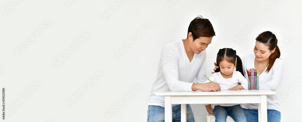 Concept Family. Familys are drawing activities in the home. Family is ...