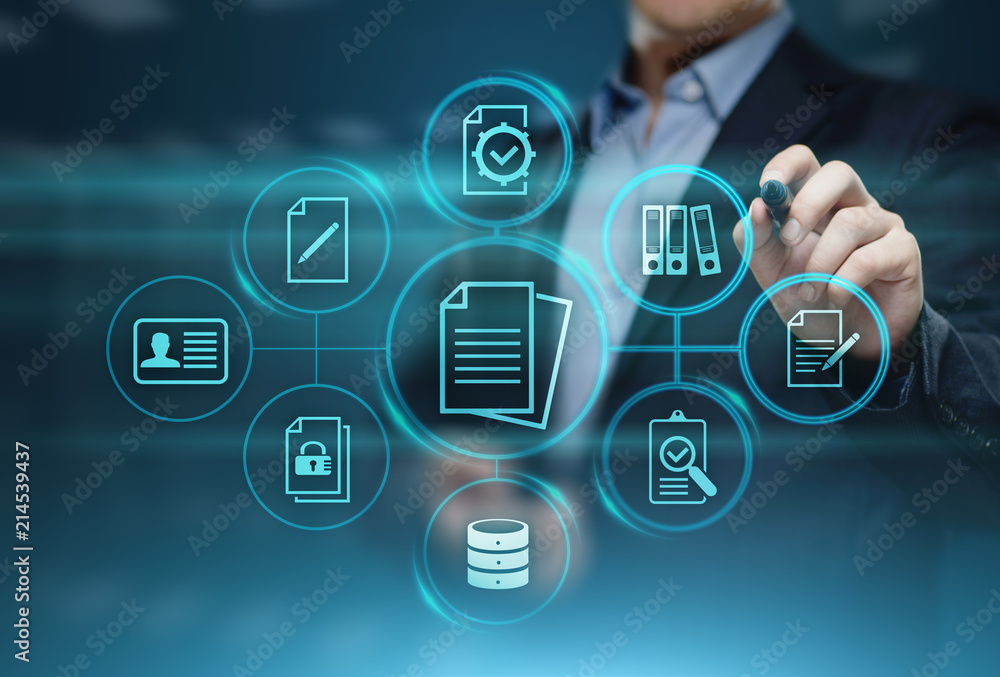 Document Management Data System Business Internet Technology Concept ...