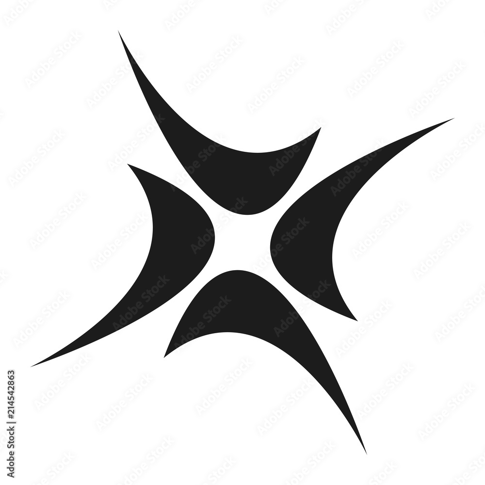 Abstract simple tribal sign. Graphic tattoo design. Stock Vector ...