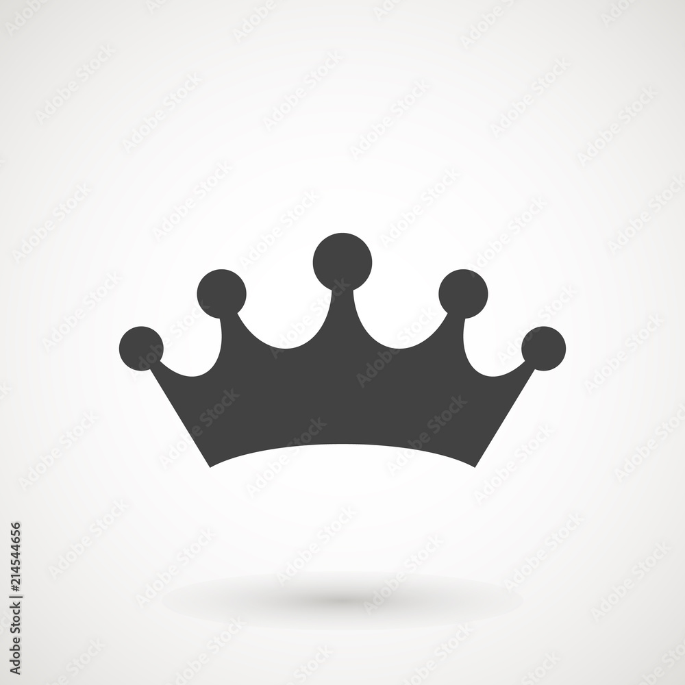 Crown Icon in trendy flat style isolated on grey background. Crown symbol for your web site ...