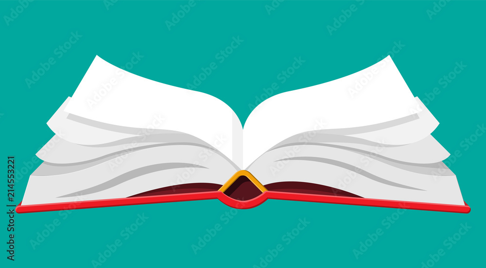 Open book with an upside down pages Stock Vector | Adobe Stock
