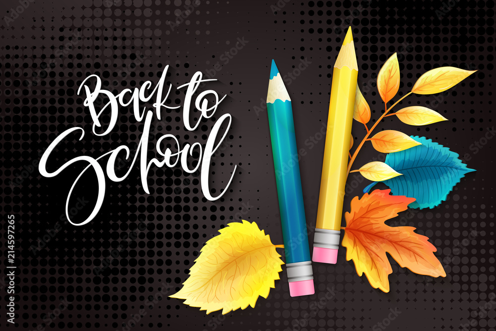 Vector illustration with design template for Back to school event ...