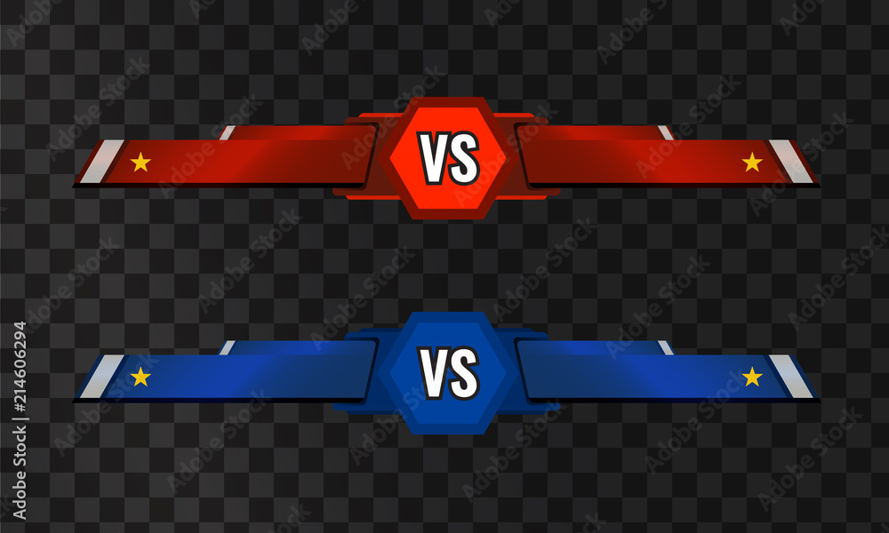 Vector VS versus template on transparent background. Stock Vector ...