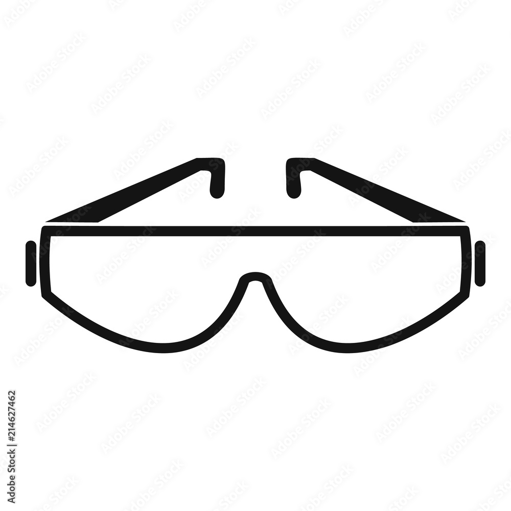 Safety glasses icon. Simple illustration of safety glasses vector icon ...