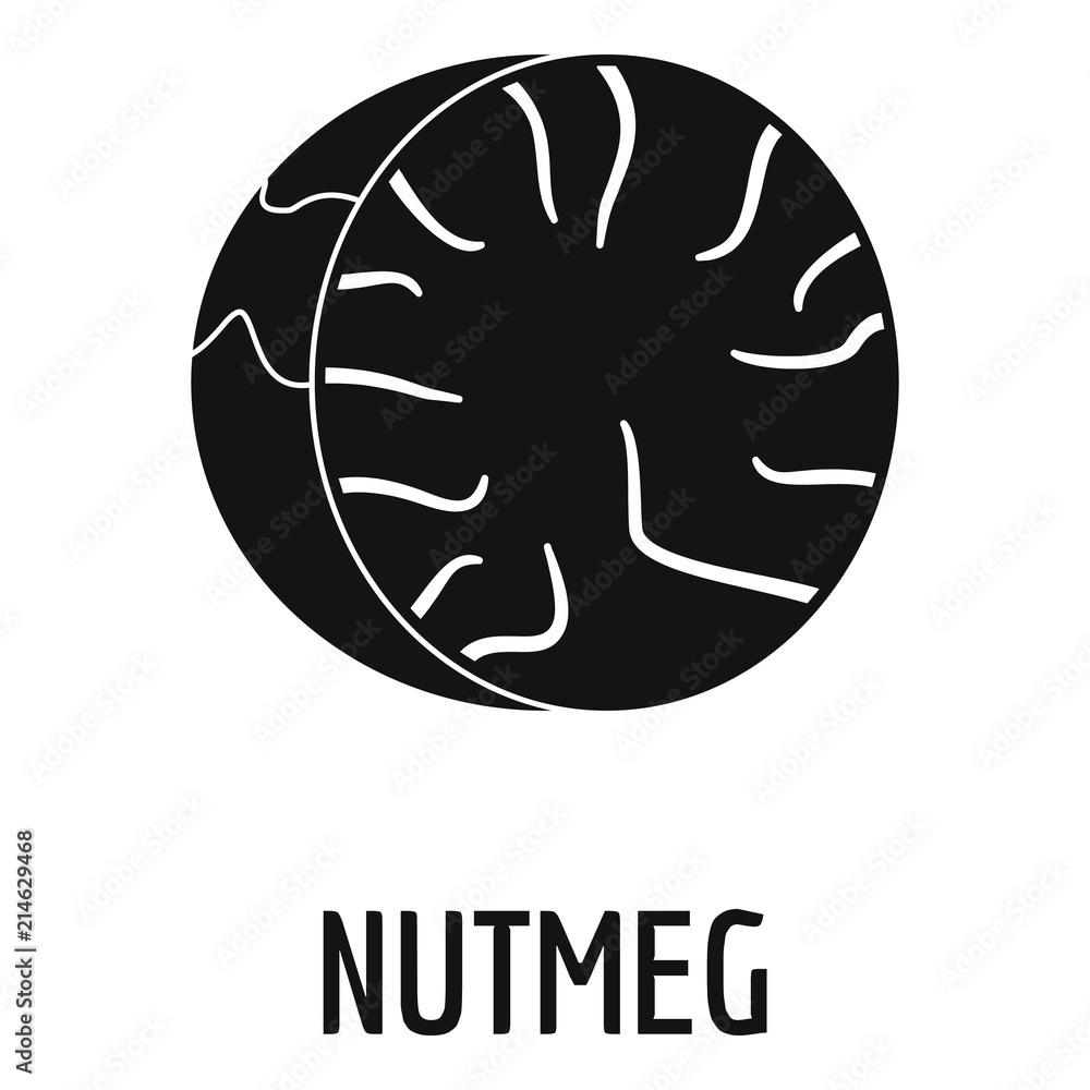 Nutmeg icon. Simple illustration of nutmeg vector icon for web design ...