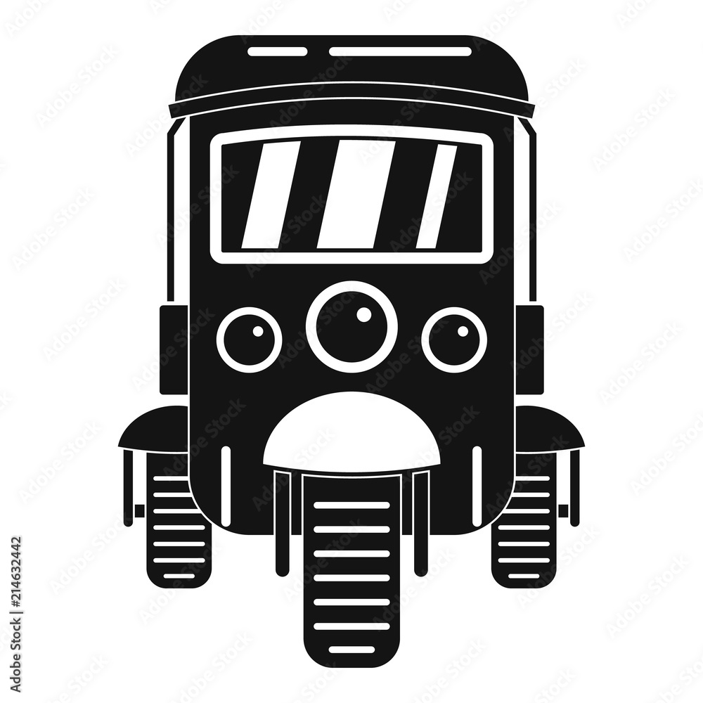 Auto rickshaw icon. Simple illustration of auto rickshaw vector icon ...