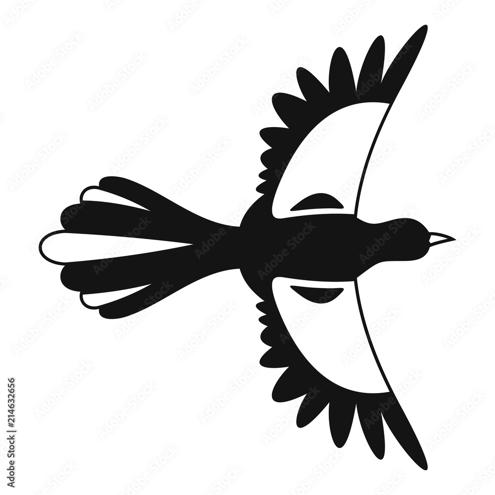 Air fly magpie icon. Simple illustration of air fly magpie vector icon ...